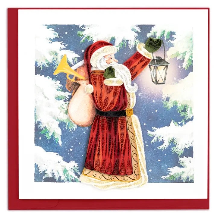Vintage Santa Quill Card | Square Pear Fine Art Gallery